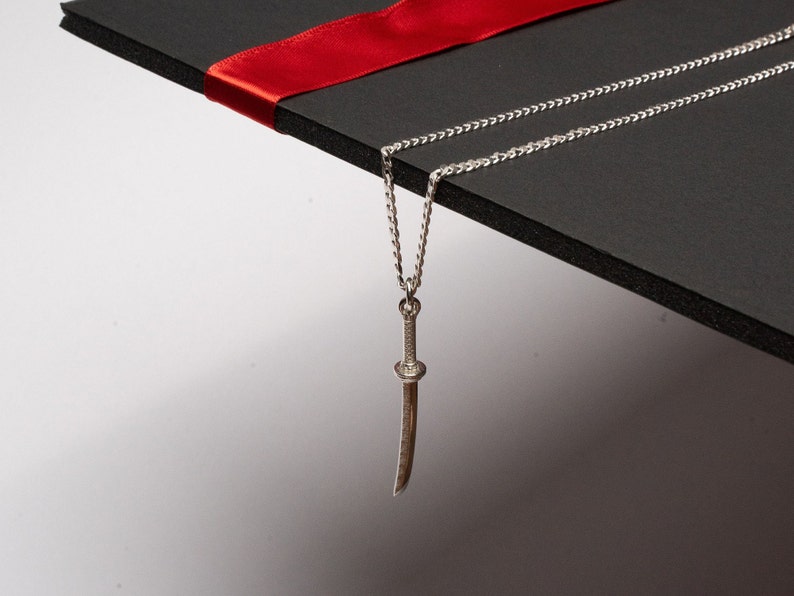 Japanese Samurai Katana Sword Pendant Solid Silver - Etsy