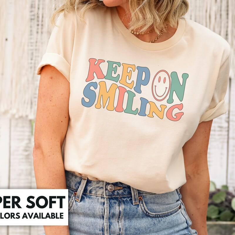 Smiley Face T Shirt - Etsy