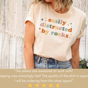 Retro Easily Distracted by Rocks Shirt, Geology Shirt, Geology Gifts ...