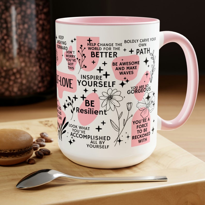 Positive Affirmations Coffee Mug Inspirational Quotes Etsy
