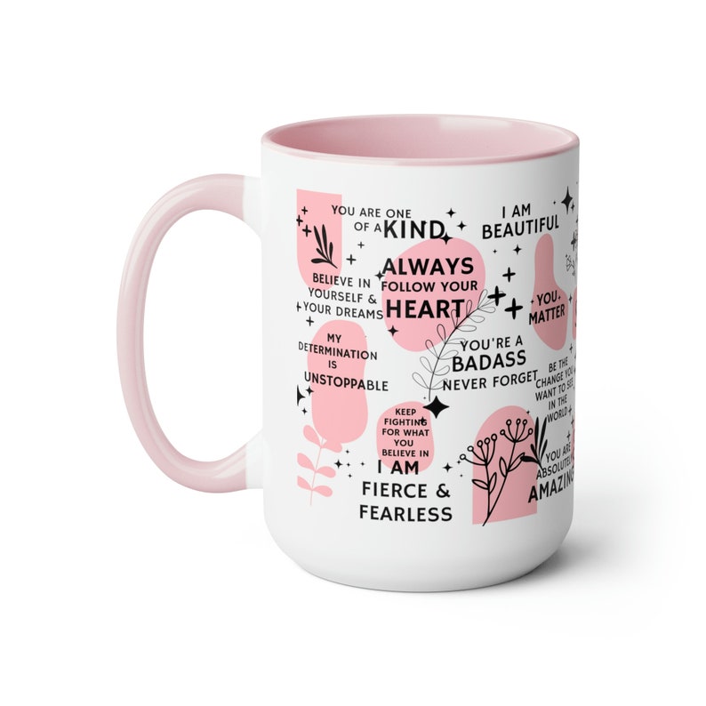 Positive Affirmations Coffee Mug Inspirational Quotes Etsy