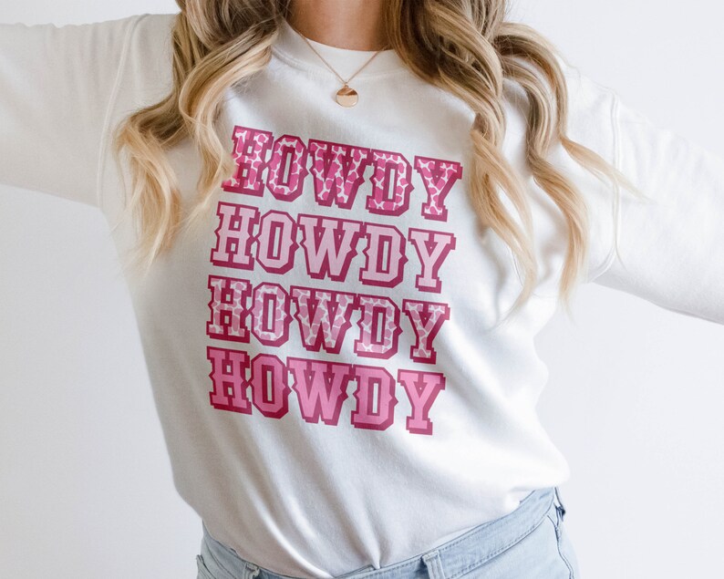 Pink Howdy PNG Files for Sublimation Designs Cowhide Western - Etsy