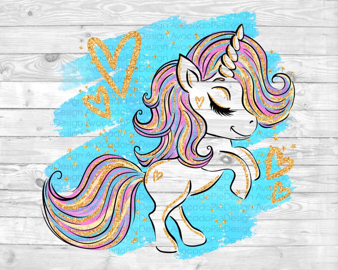 Unicorn PNG File for Sublimation Design | Unicorn PNG Sublimation ...