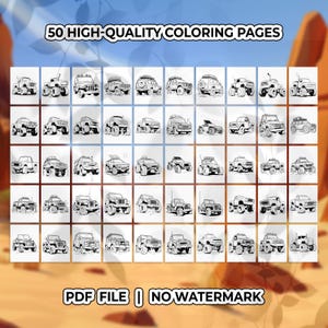 50 Cartoon SUV Coloring Pages PDF | Off-road Truck Coloring Pages for ...
