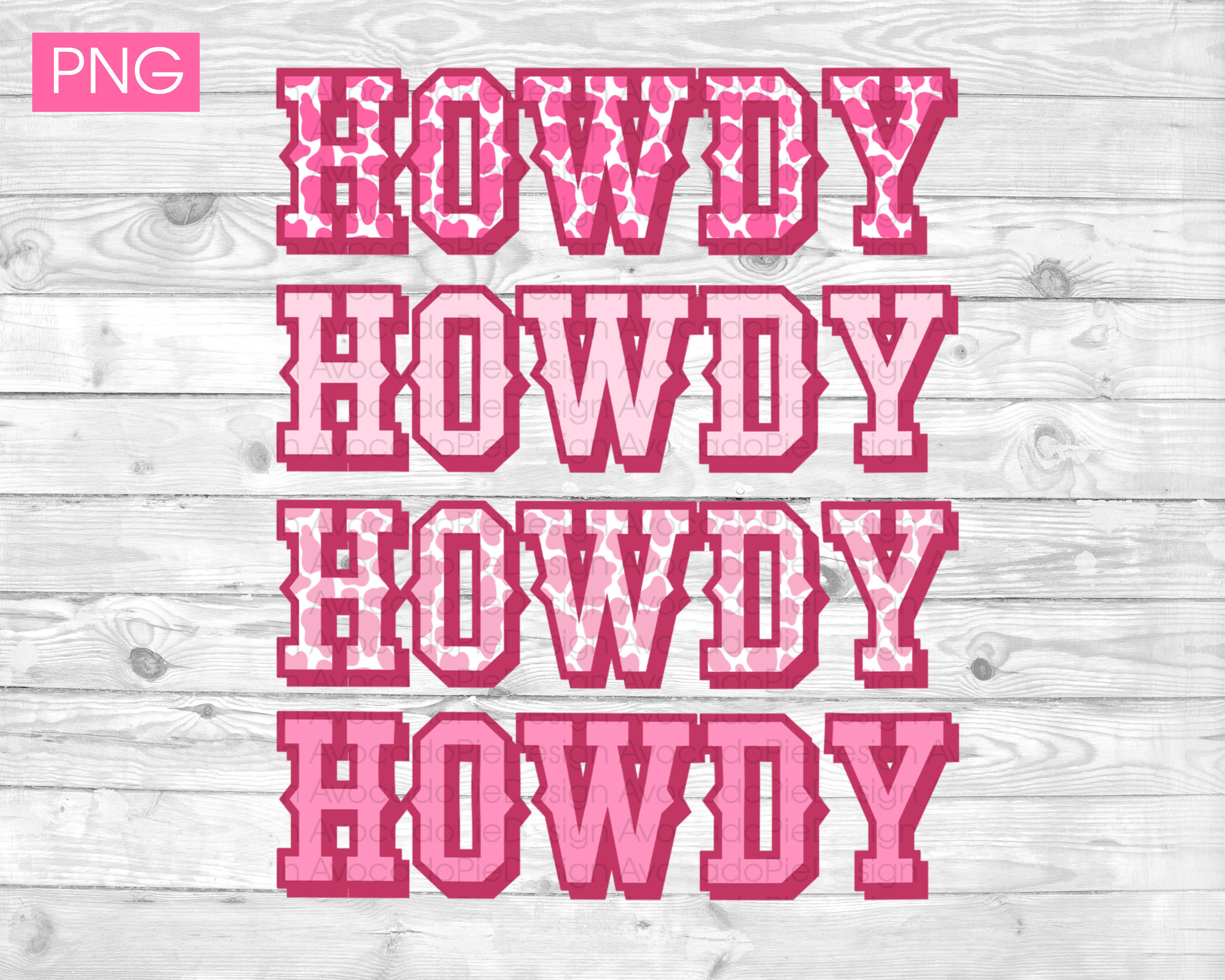 Pink Howdy PNG Files for Sublimation Designs Cowhide Western - Etsy