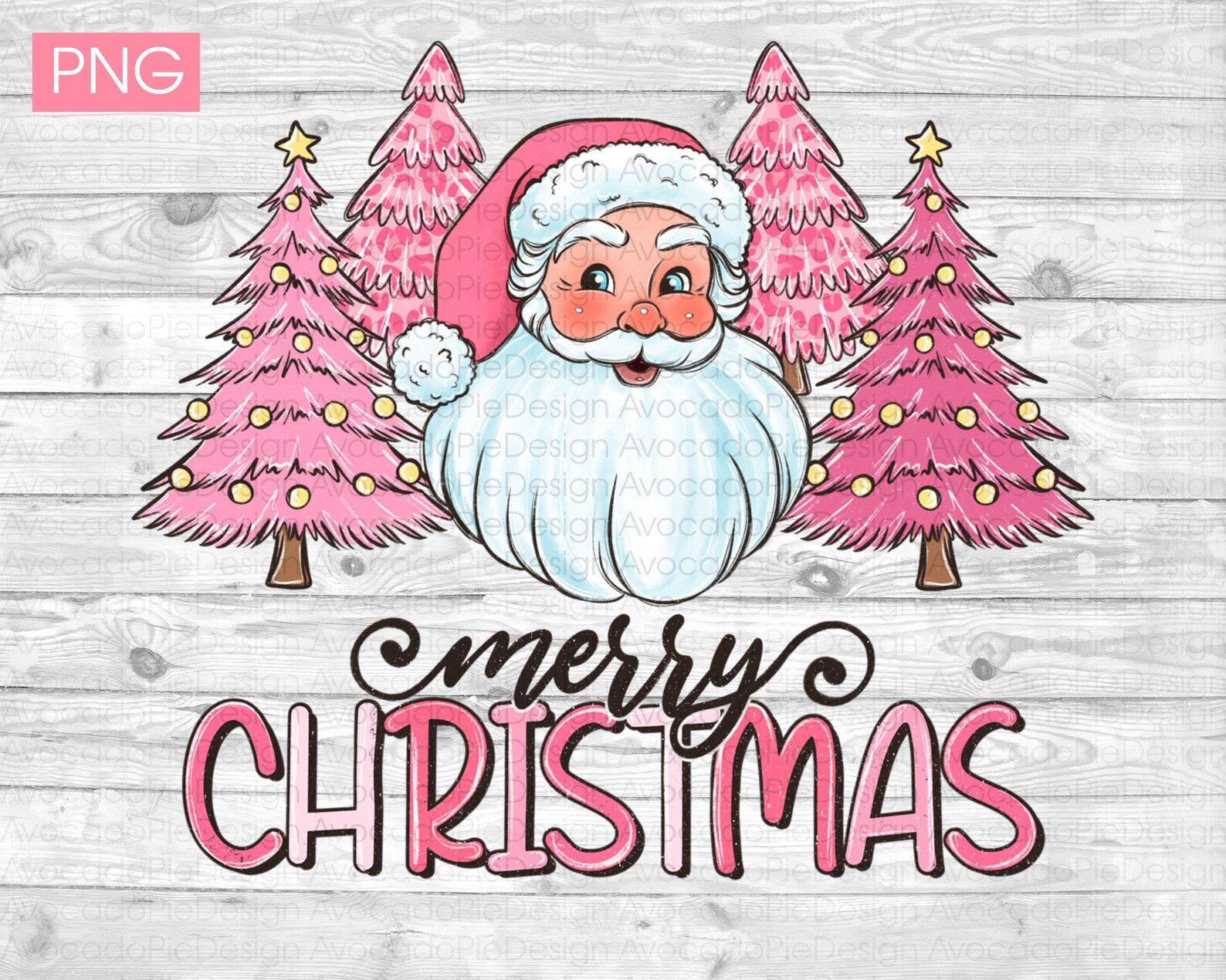 Pink Christmas Santa PNG Files for Sublimation Pink Santa - Etsy
