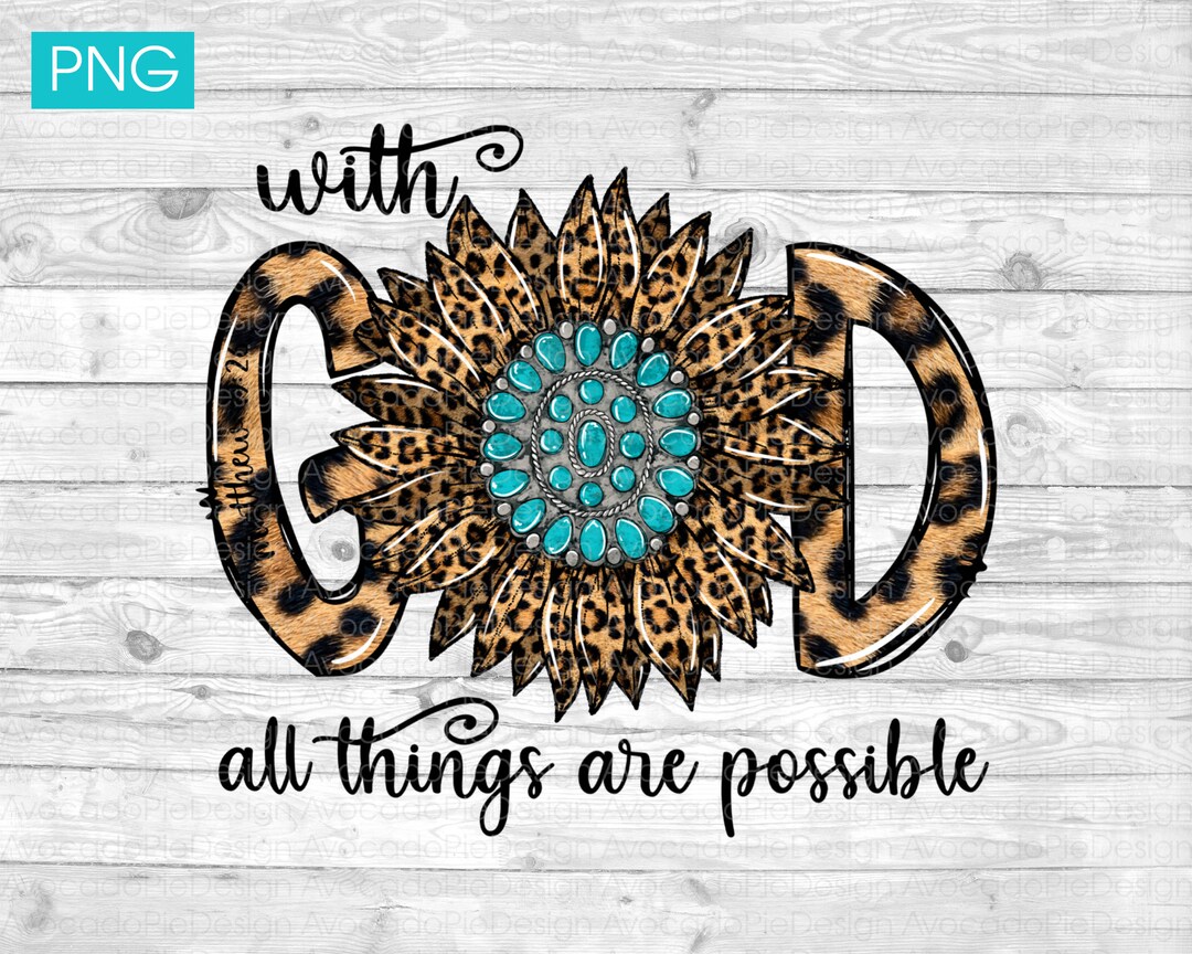 Leopard Christian PNG Files for Sublimation Designs | Western PNG ...