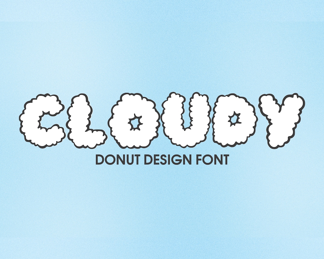 Cloudy Font | Cartoon Font | Cartoon Display Font | Fonts for Procreate | Doodle Font ...