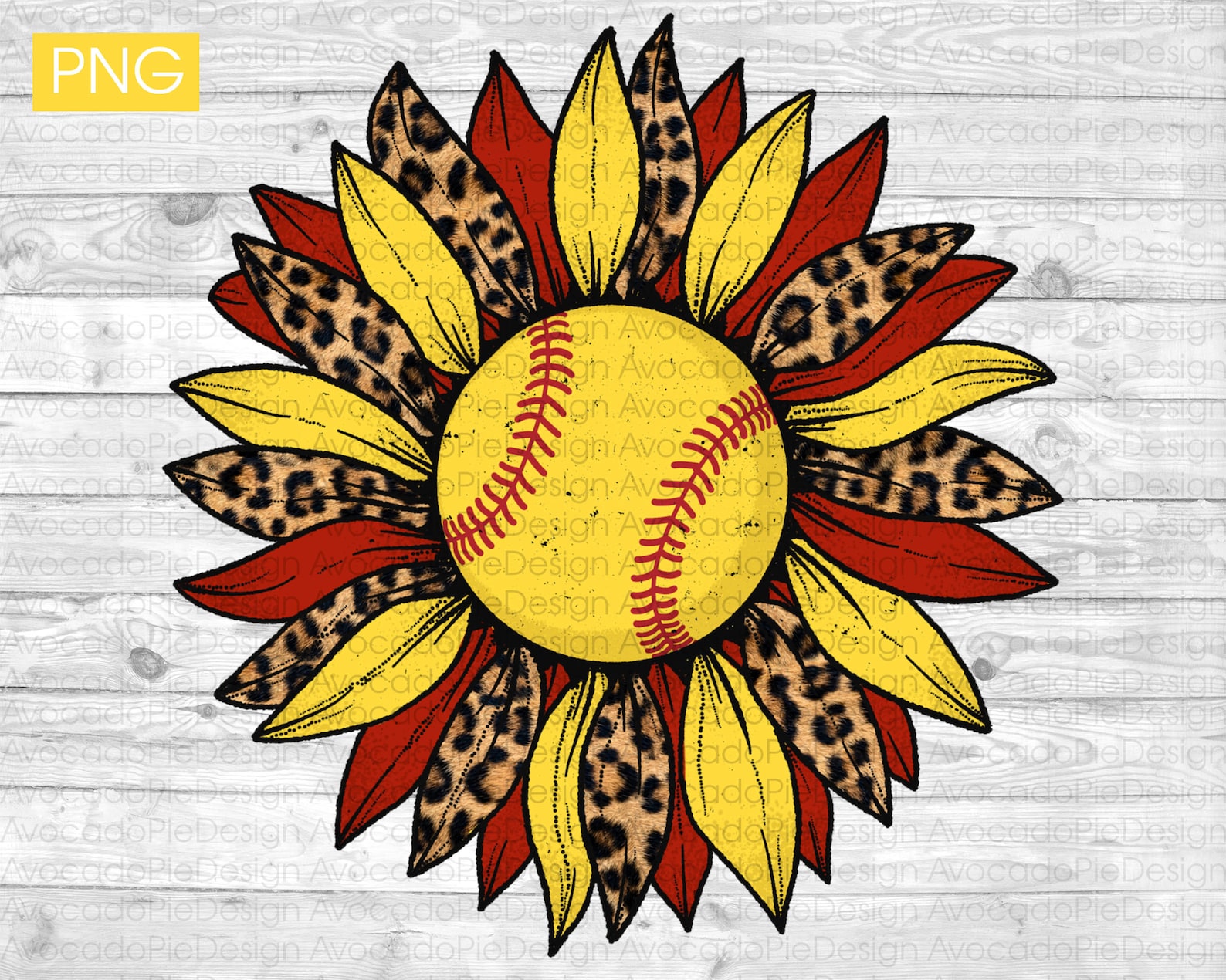 Softball Sunflower PNG File for Sublimation Design Softball - Etsy