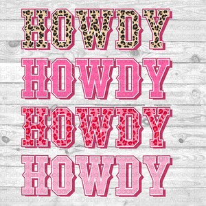 Pink Howdy PNG Files for Sublimation Designs | Leopard Western PNG ...