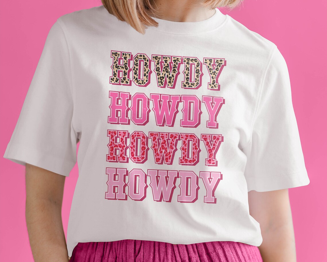 Pink Howdy PNG Files for Sublimation Designs Leopard Western - Etsy Canada
