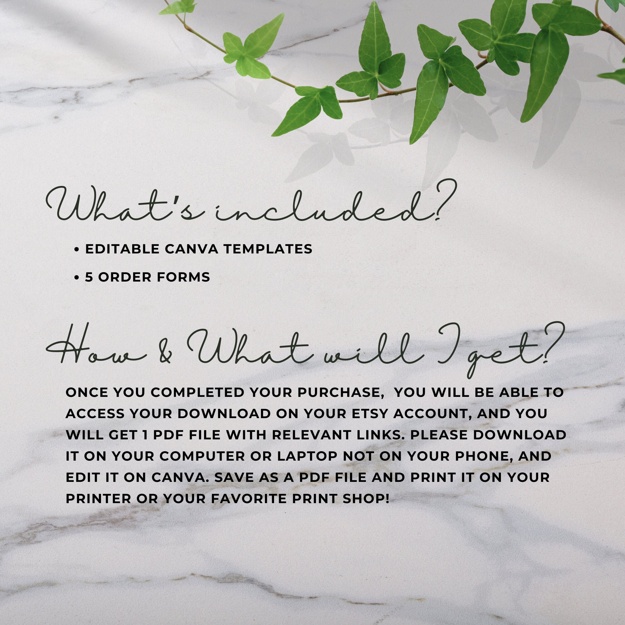 Editable Order Form Bundle Order Form Template Custom Order Form - Etsy