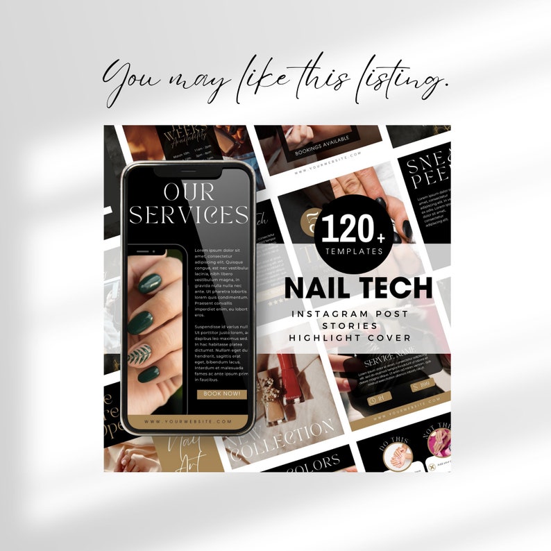 Nail Tech QR Code Sign Price List Template for Nail Art Business Scan ...