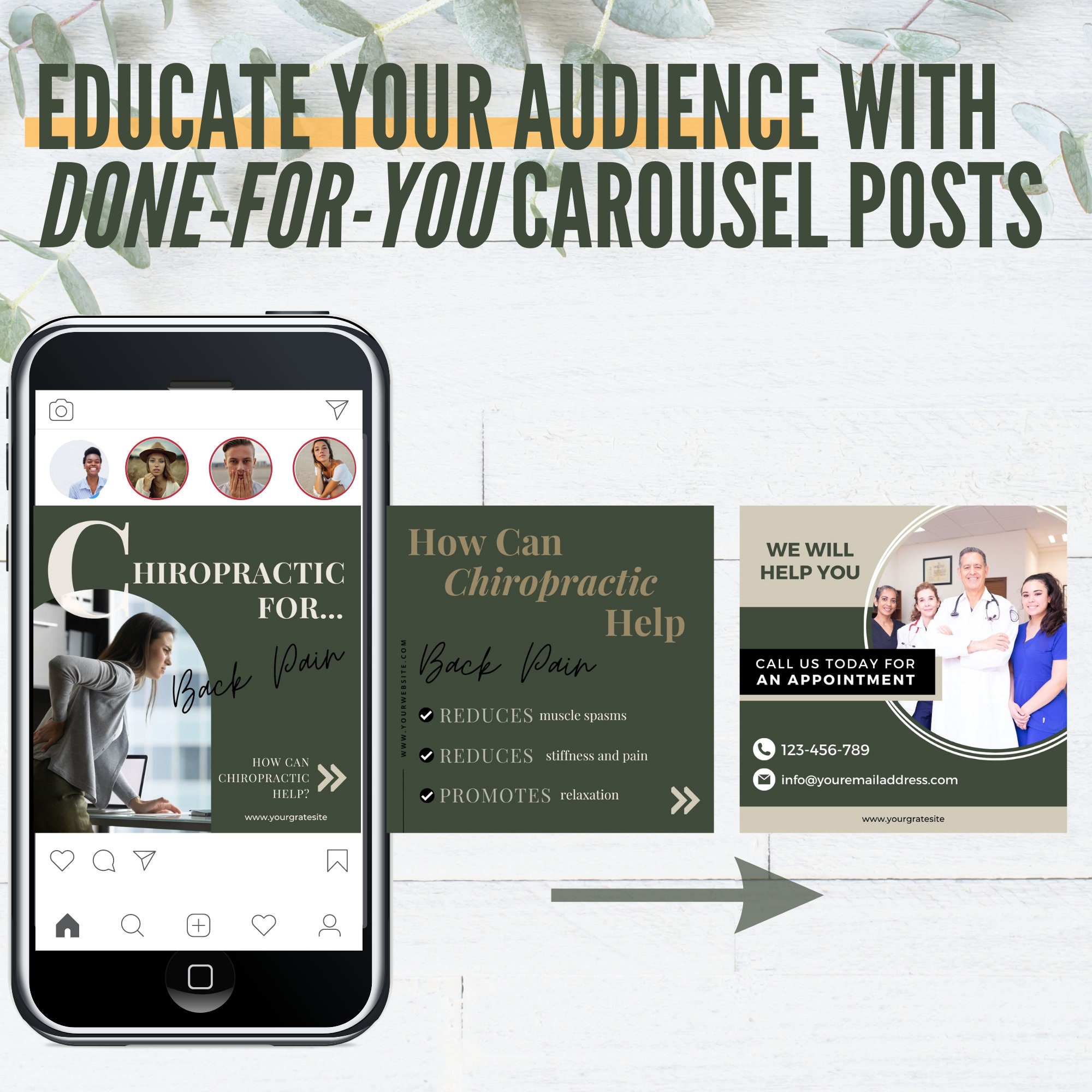 Ultimate Chiropractic Instagram Templates Bundle is Ultimate Social ...