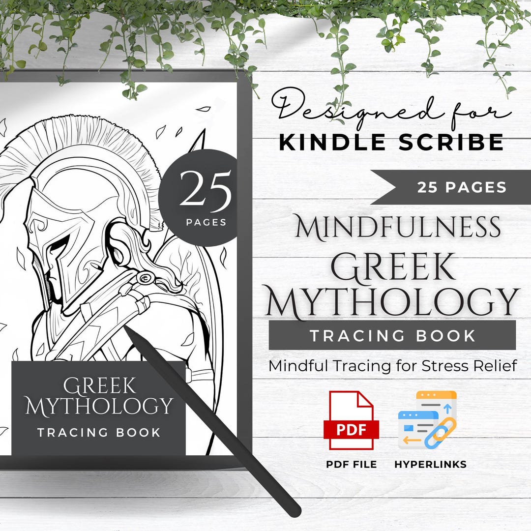 Mindfulness Tracing Book Made for Kindle Scribe Templates Kindle Scribe ...