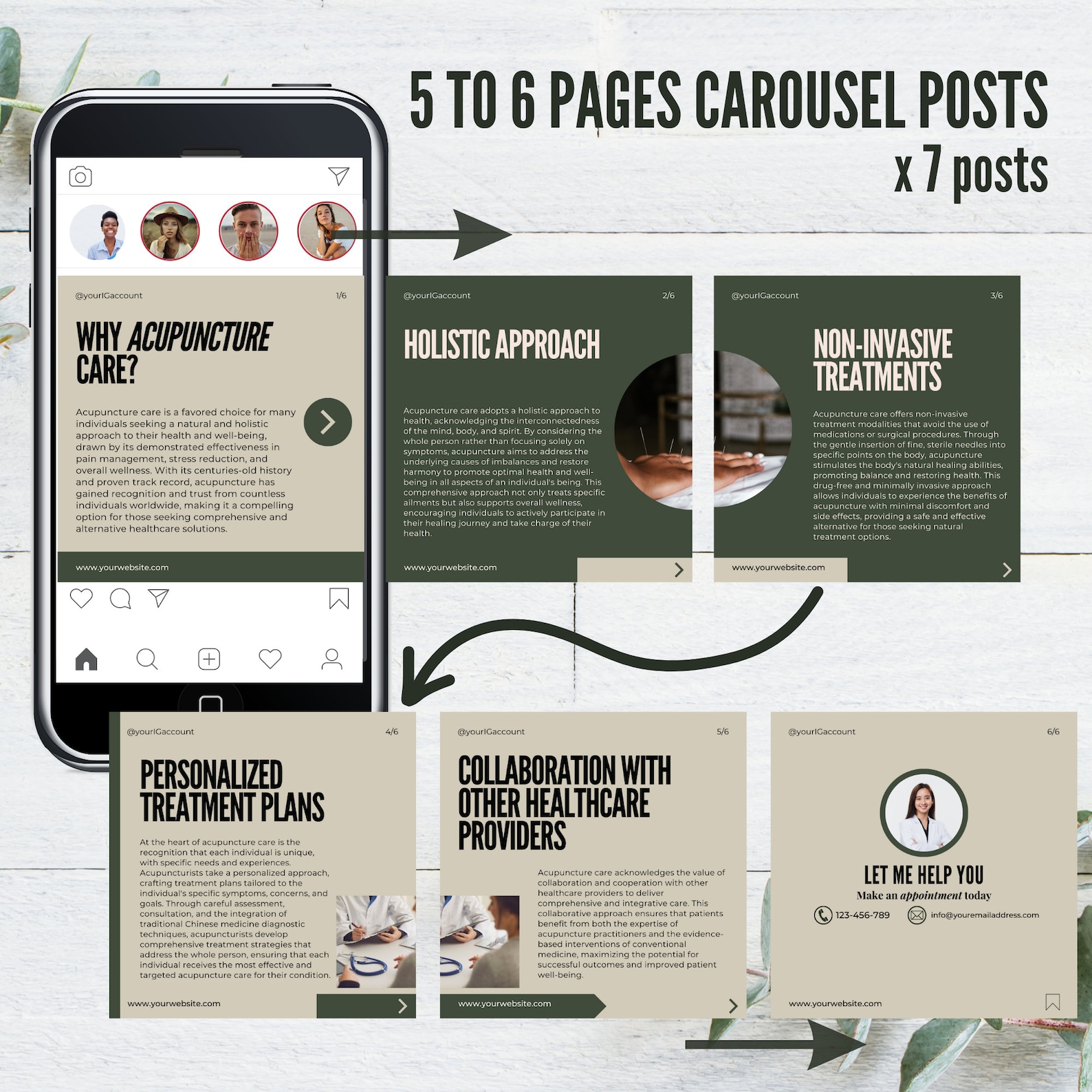 100+ Acupuncture Instagram Template Bundle | Canva Instagram Templates ...