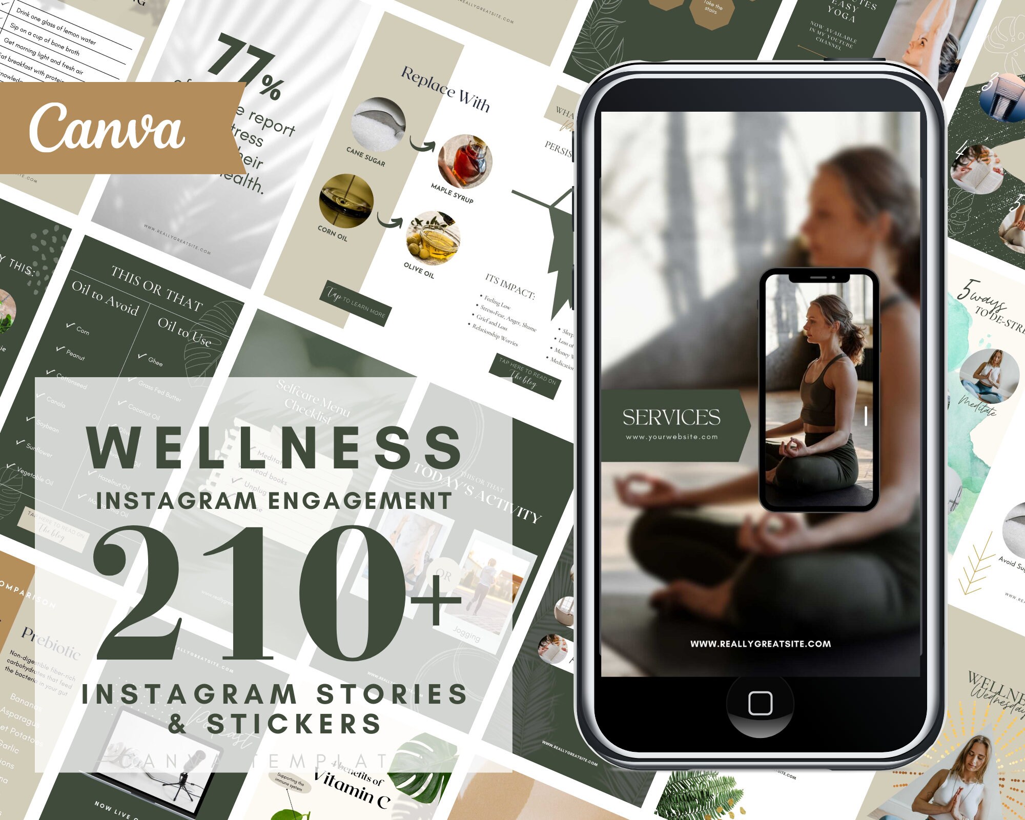 210+ Wellness and Health Instagram Story Canva Templates and Story ...