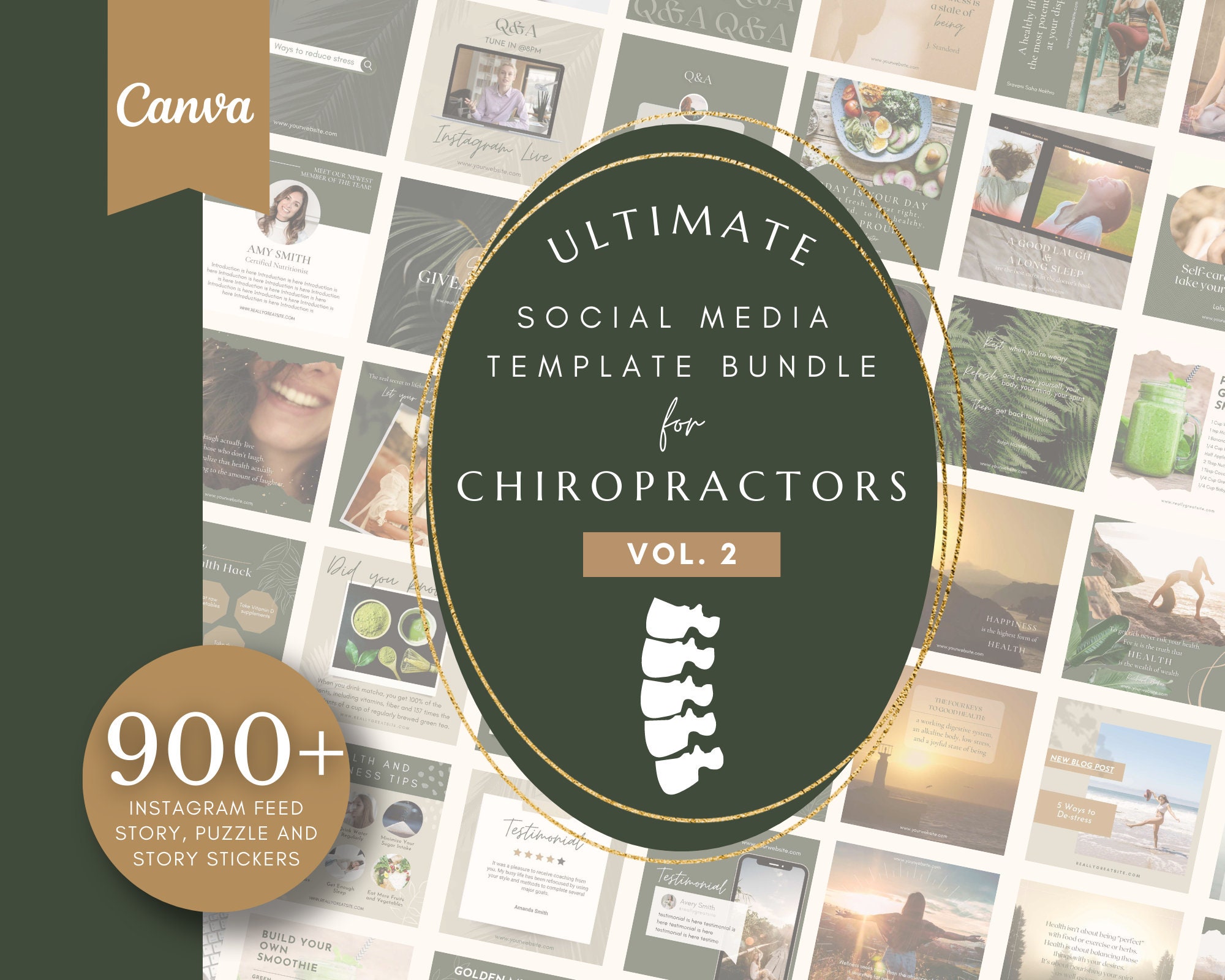 Ultimate Chiropractic Instagram Templates Bundle 900 Social - Etsy