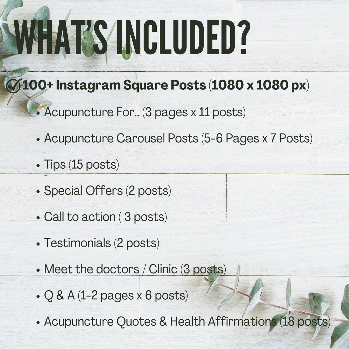 100+ Acupuncture Instagram Template Bundle | Canva Instagram Templates ...