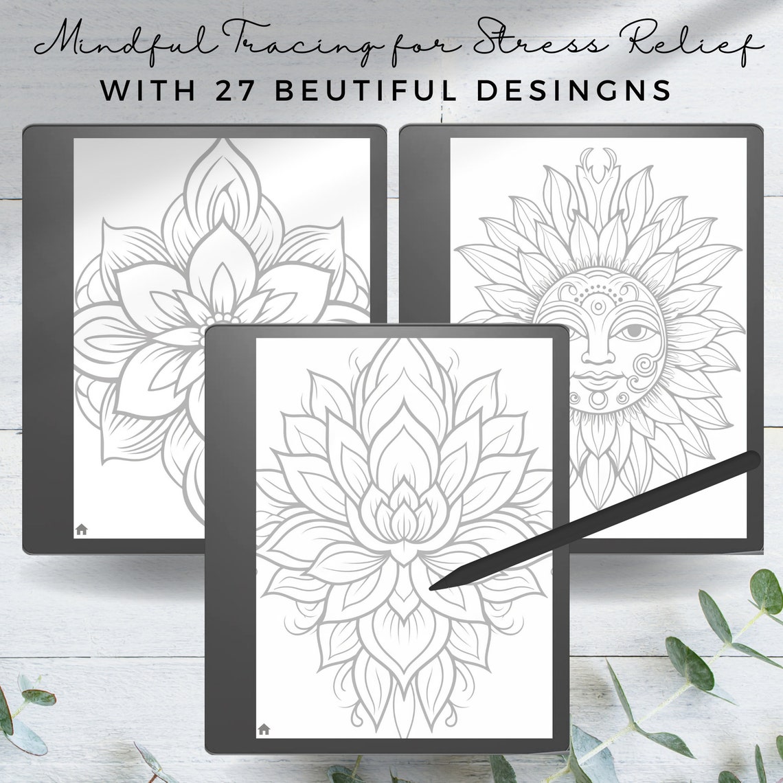 Mindfulness Tracing Book Made for Kindle Scribe Templates Kindle Scribe ...