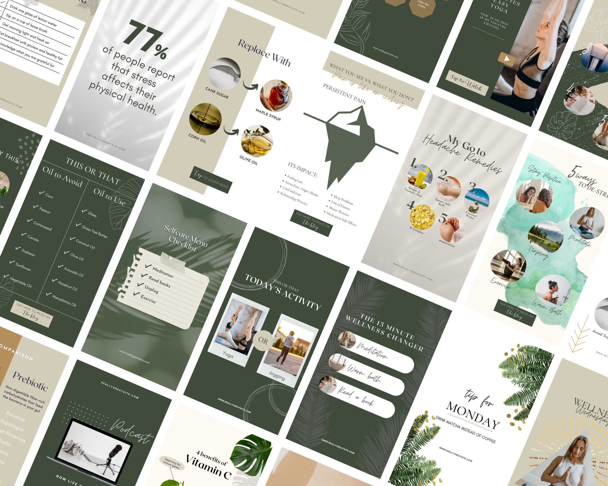 210+ Wellness and Health Instagram Story Canva Templates and Story ...