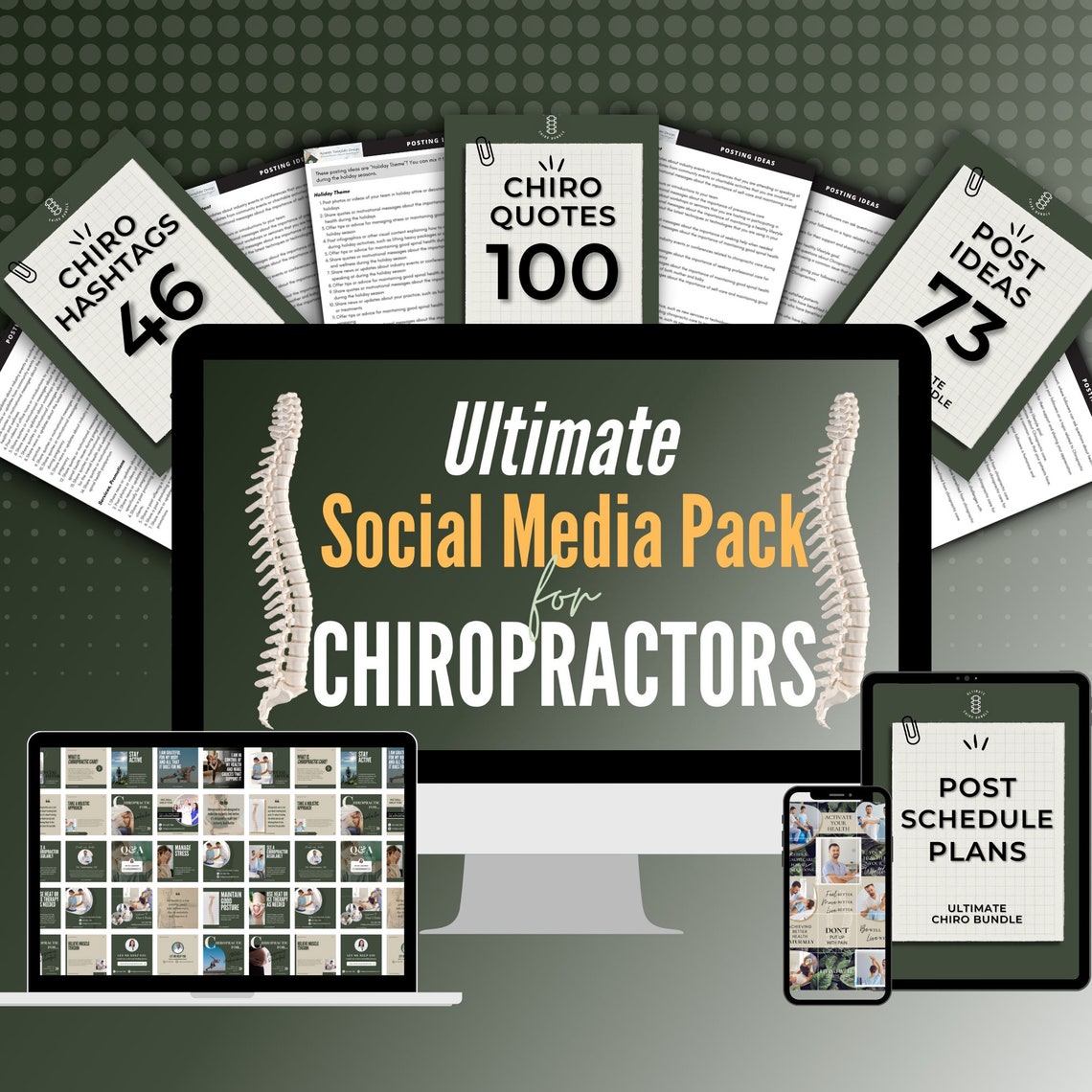 Ultimate Chiropractic Instagram Templates Bundle is Ultimate Social ...