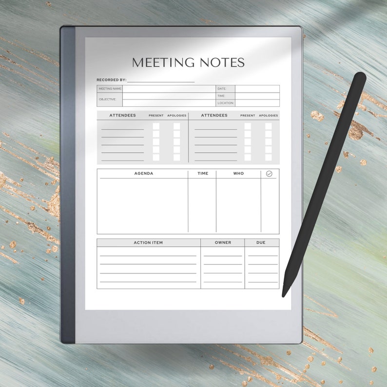 Remarkable Templates Remarkable Simply Meeting Notes Remarkable 2 ...