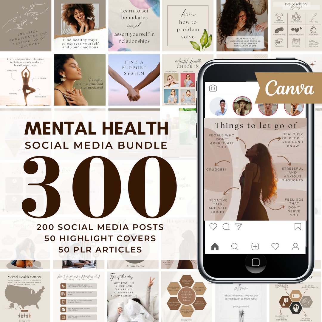 Mental Health Social Media Bundle Includes Instagram Bundle, Reel ...