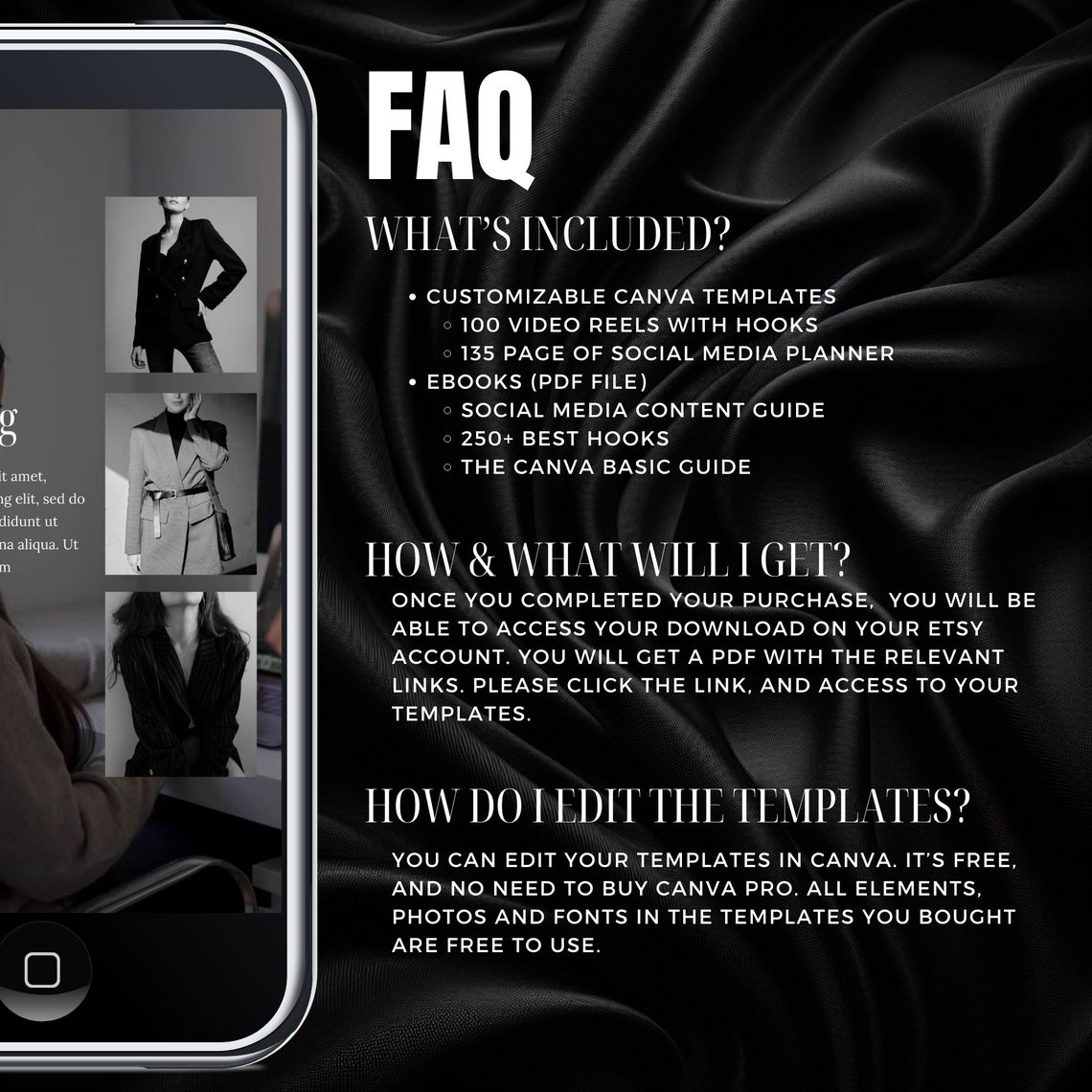 Boss Babe Faceless Instagram Reel Templates With Social Media Planner ...