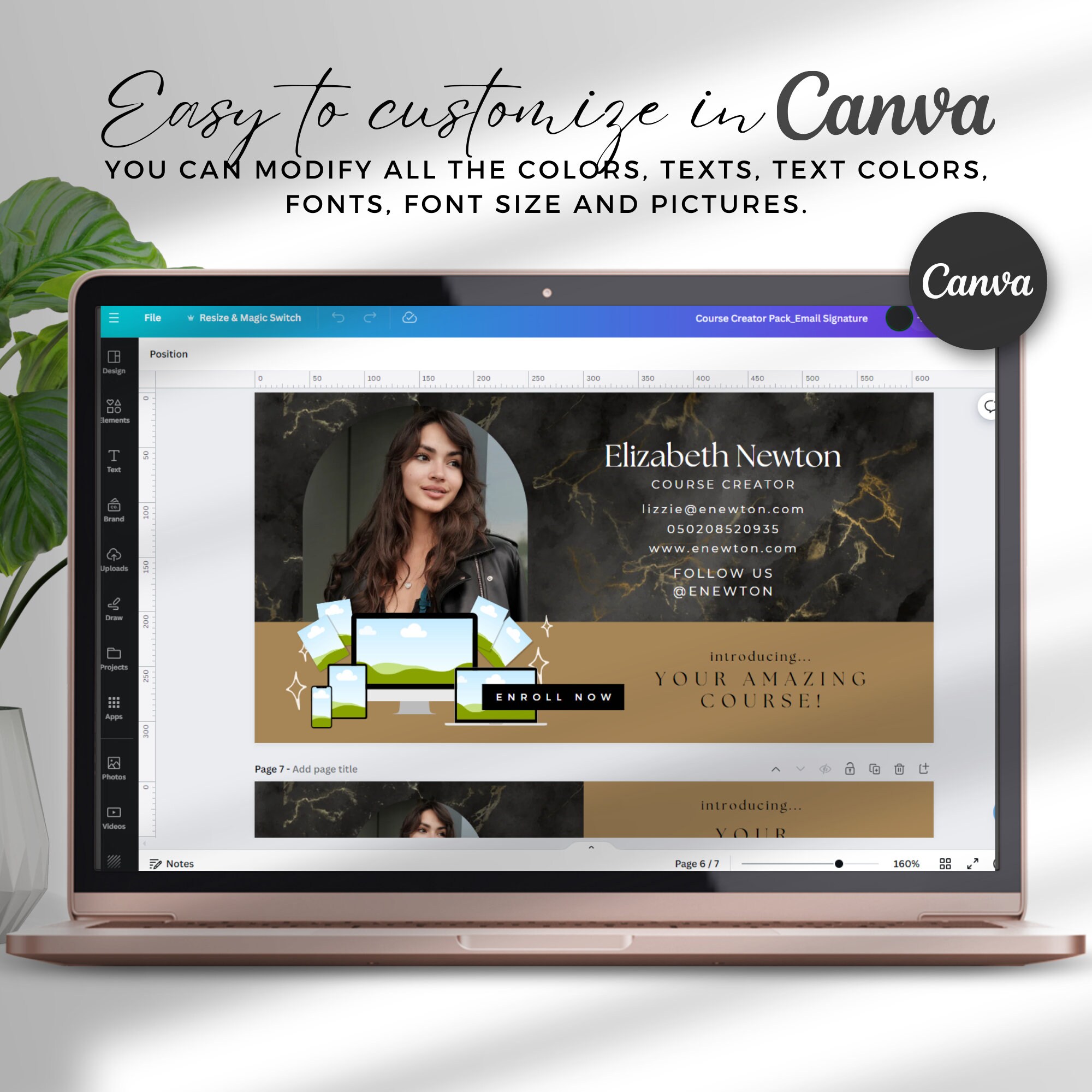 Email Signature Template for Business Coach Course Creator Life Coach ...