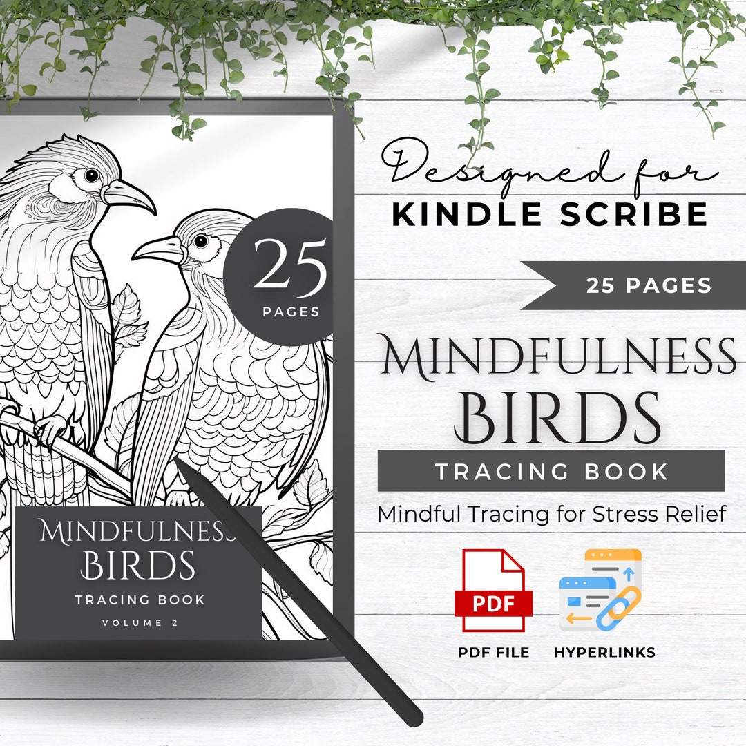 Mindfulness Tracing Book Made for Kindle Scribe Templates Kindle Scribe ...