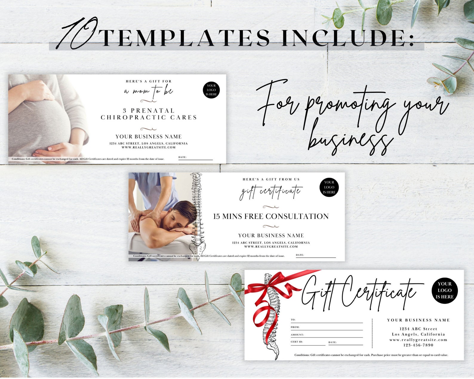 10 Gift Certificate Templates for Chiropractors is Perfect Chiropractic ...