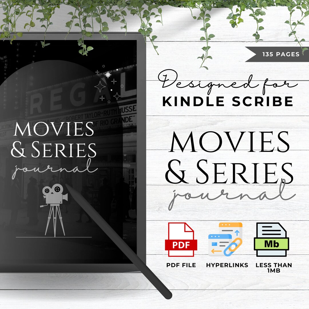 Movies and Series Journal Made for Kindle Scribe Templates Kindle ...