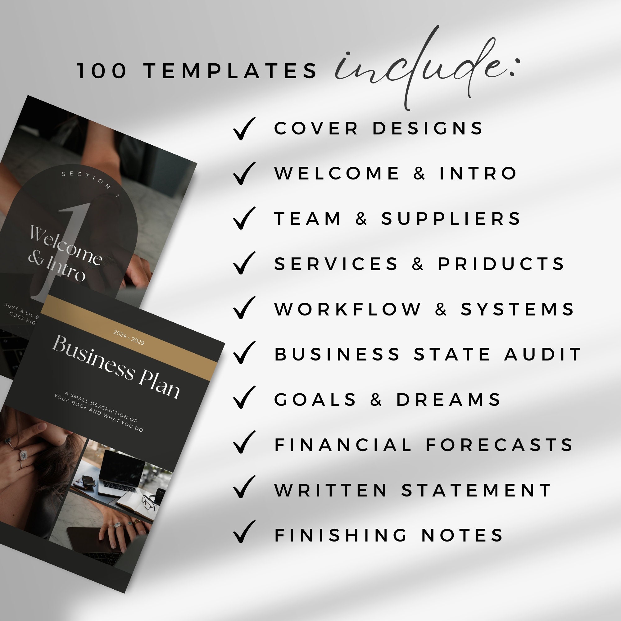 Editable Online Small Business Plan Templates for Business Coach, Life ...