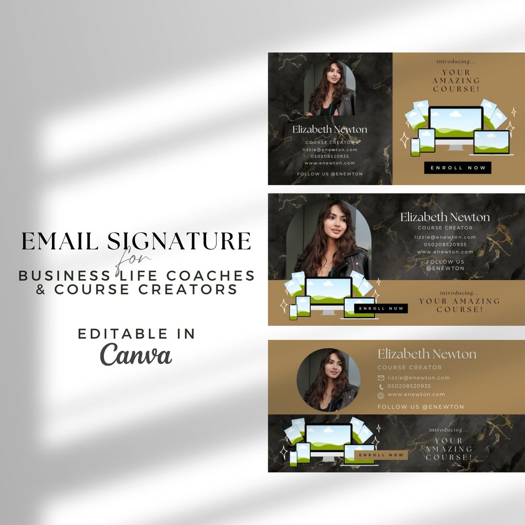 Email Signature Template for Business Coach Course Creator Life Coach ...