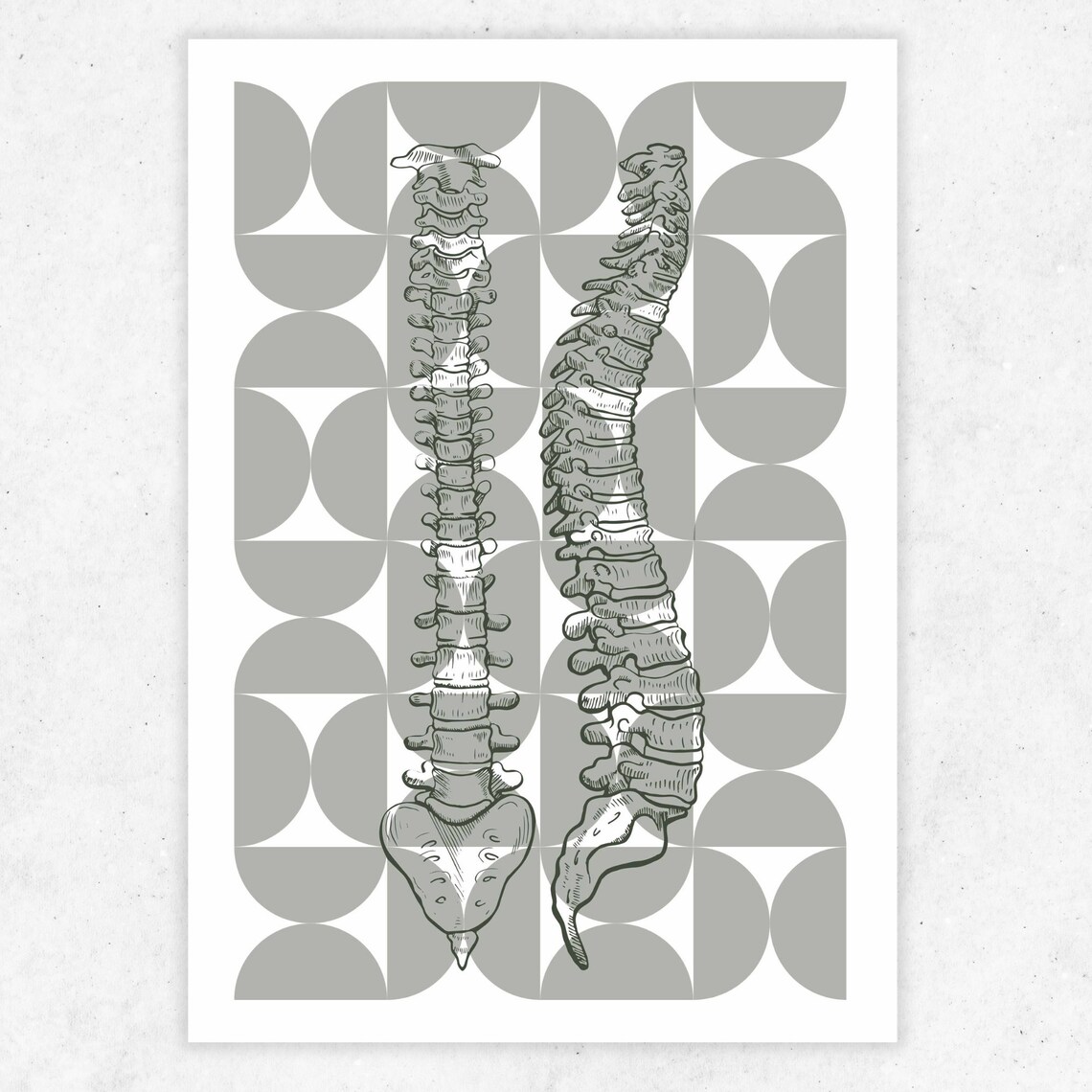 Chiropractic Art Bauhaus Poster Perfect for a Chiropractor Gifts ...