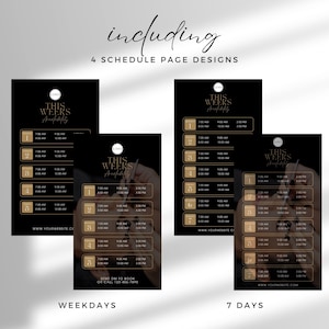 Lash Tech Weekly Appointment Calendar Page Instagram Lash Tech Book Now ...
