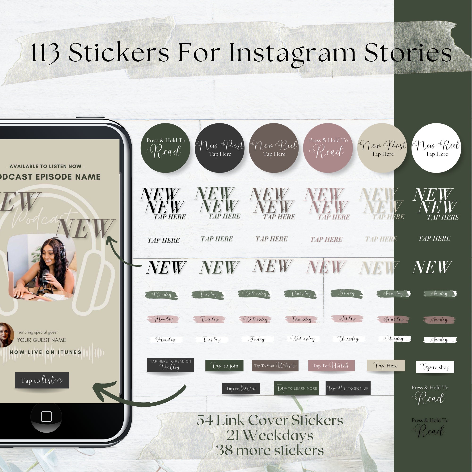 610 Health & Wellness Social Media Kit Instagram Bundle, Reel Covers ...