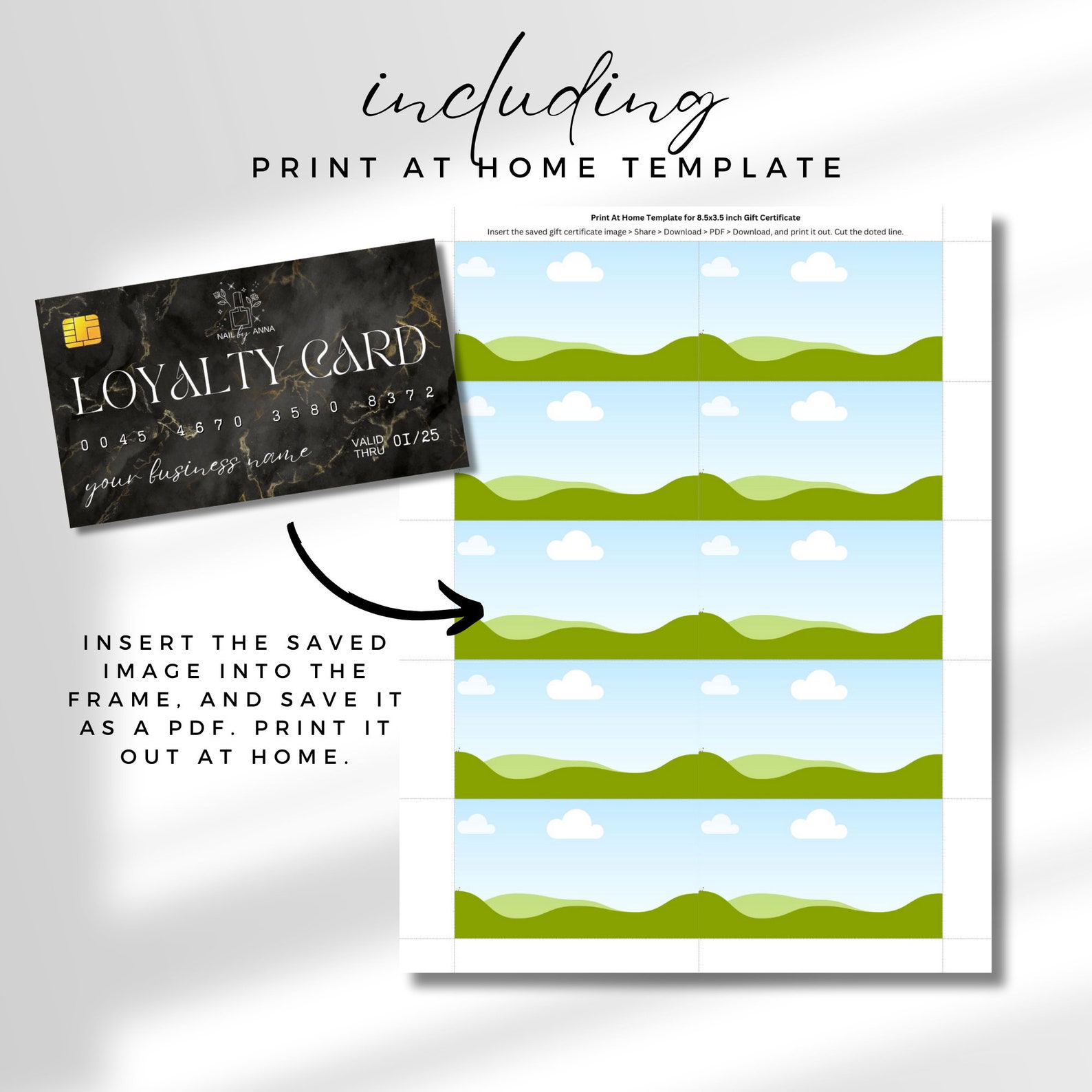 Nail Tech Loyalty Card Template Nail Artist - Credit Card Business Card ...