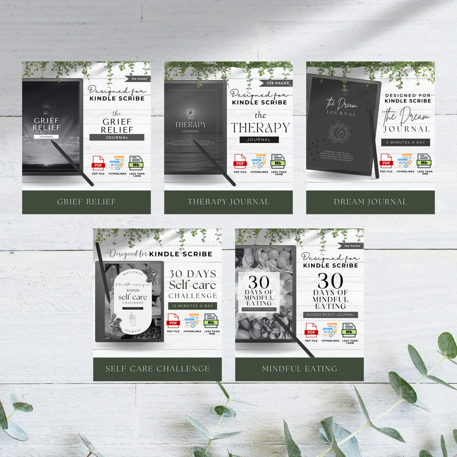 Mindfulness Bundle Made for Kindle Scribe Templates Kindle Scribe ...