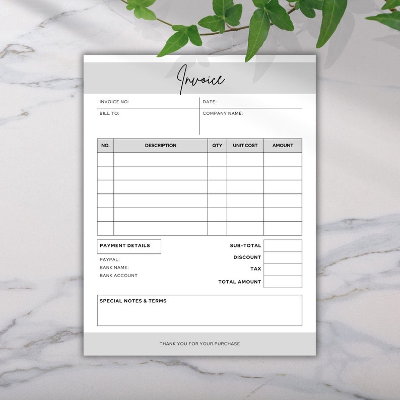 Customizable Bakery Order Form Bakery Invoice Templates for Bakery ...