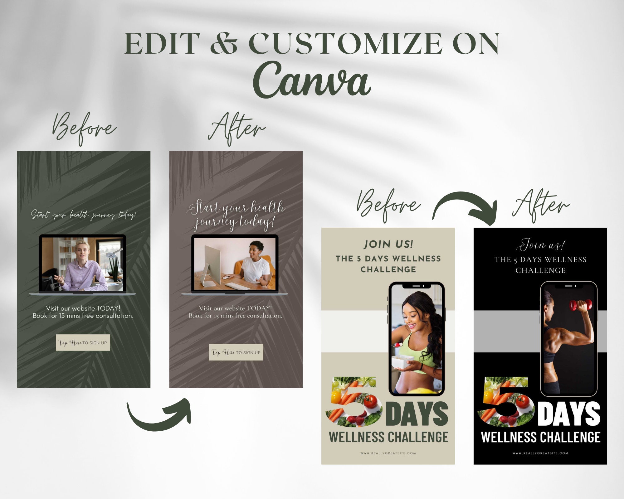 210+ Wellness and Health Instagram Story Canva Templates and Story ...