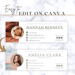 Email Signature Template Bundle for Coaches | Earthy Boho | Coaching ...