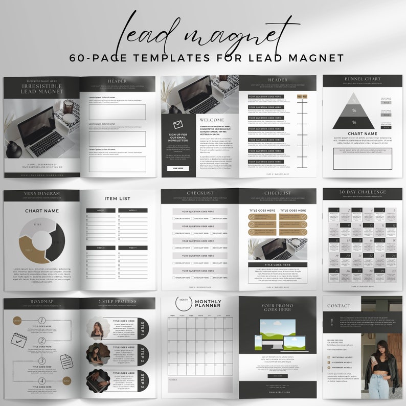Ebook Workbook Lead Magnet Template Canva for Business Coach Life ...