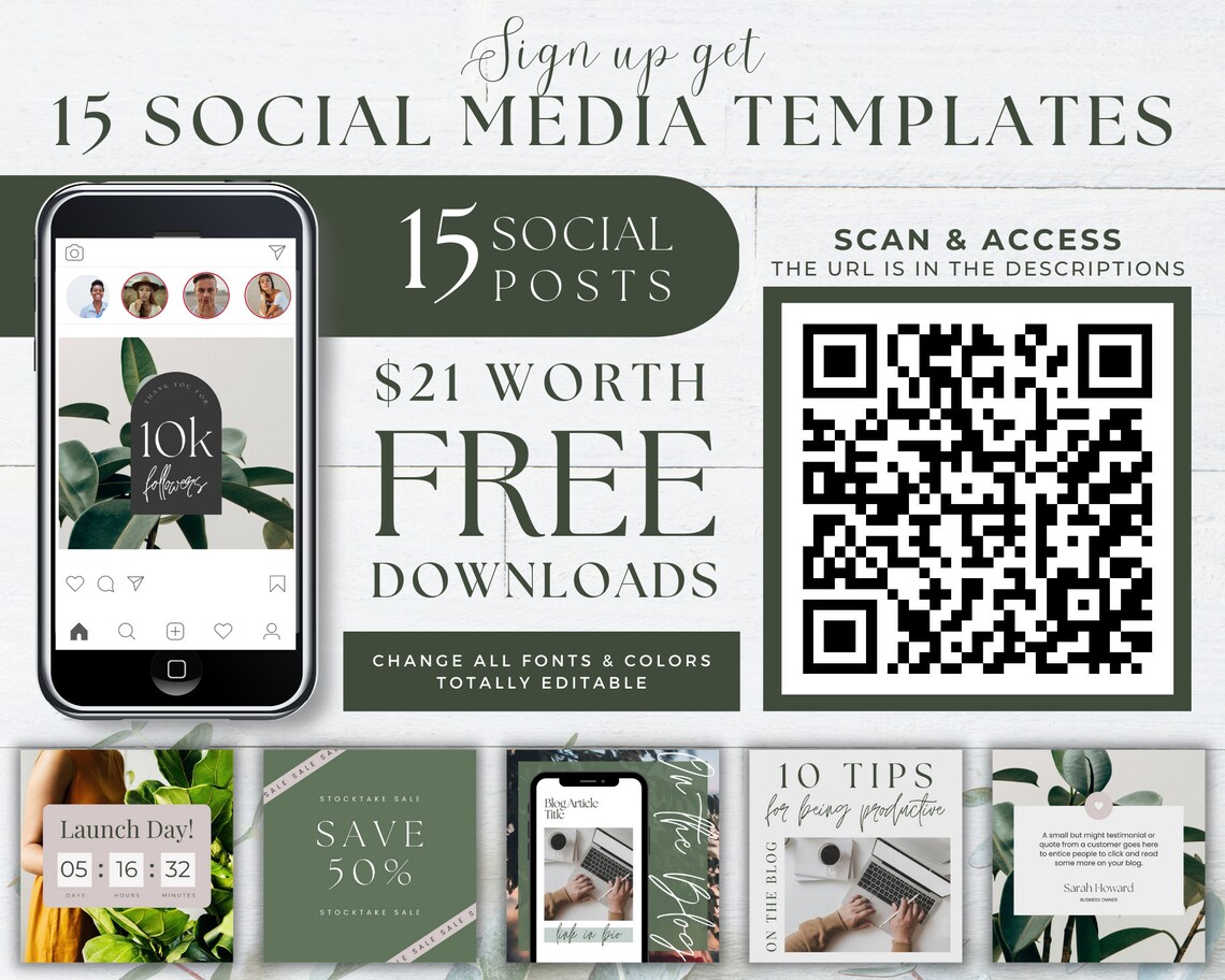 100 Acupuncture Instagram Template Bundle Canva Instagram Templates for ...