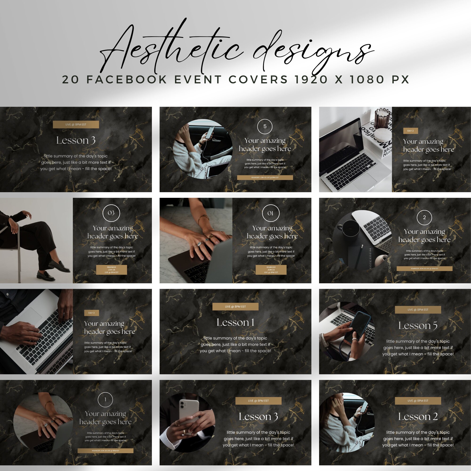 Facebook Templates Bundle Business Coach Content Creator Life Coaching ...