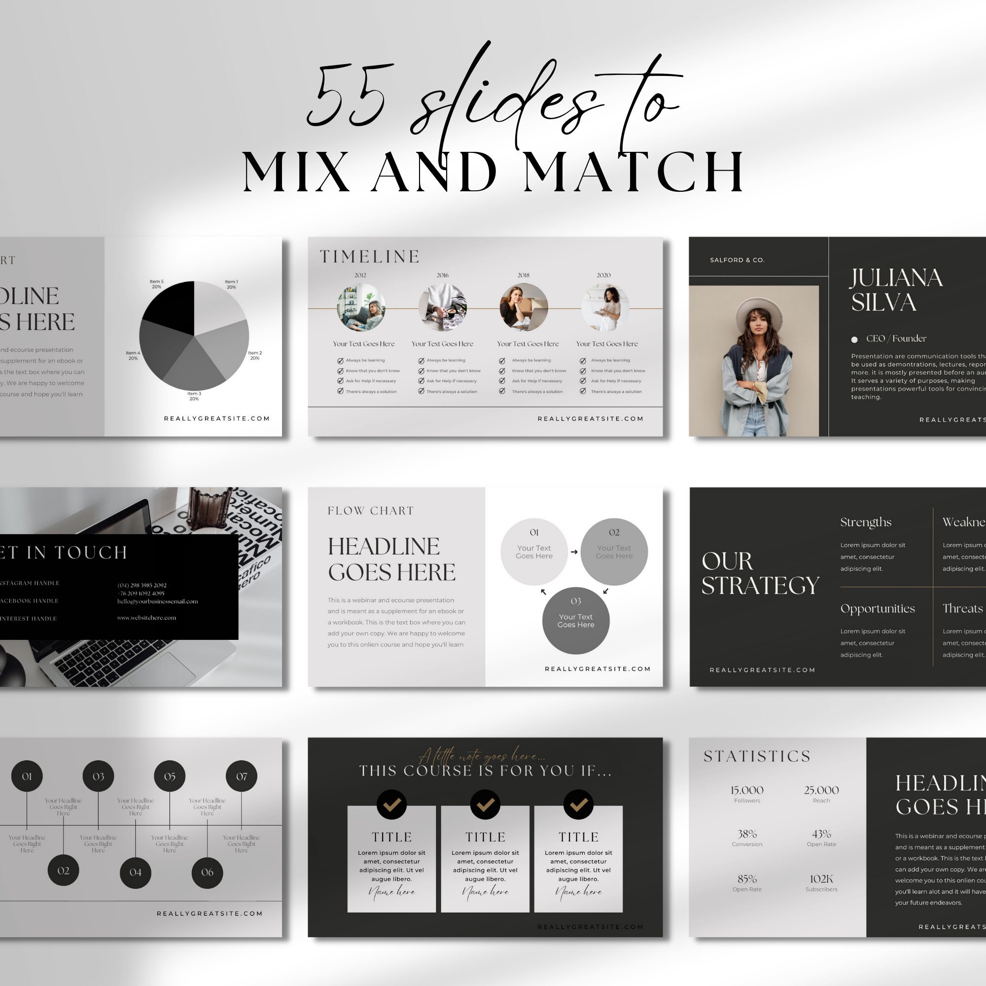 Course Slide Deck Template for Business Coach Course Creator Coaching ...