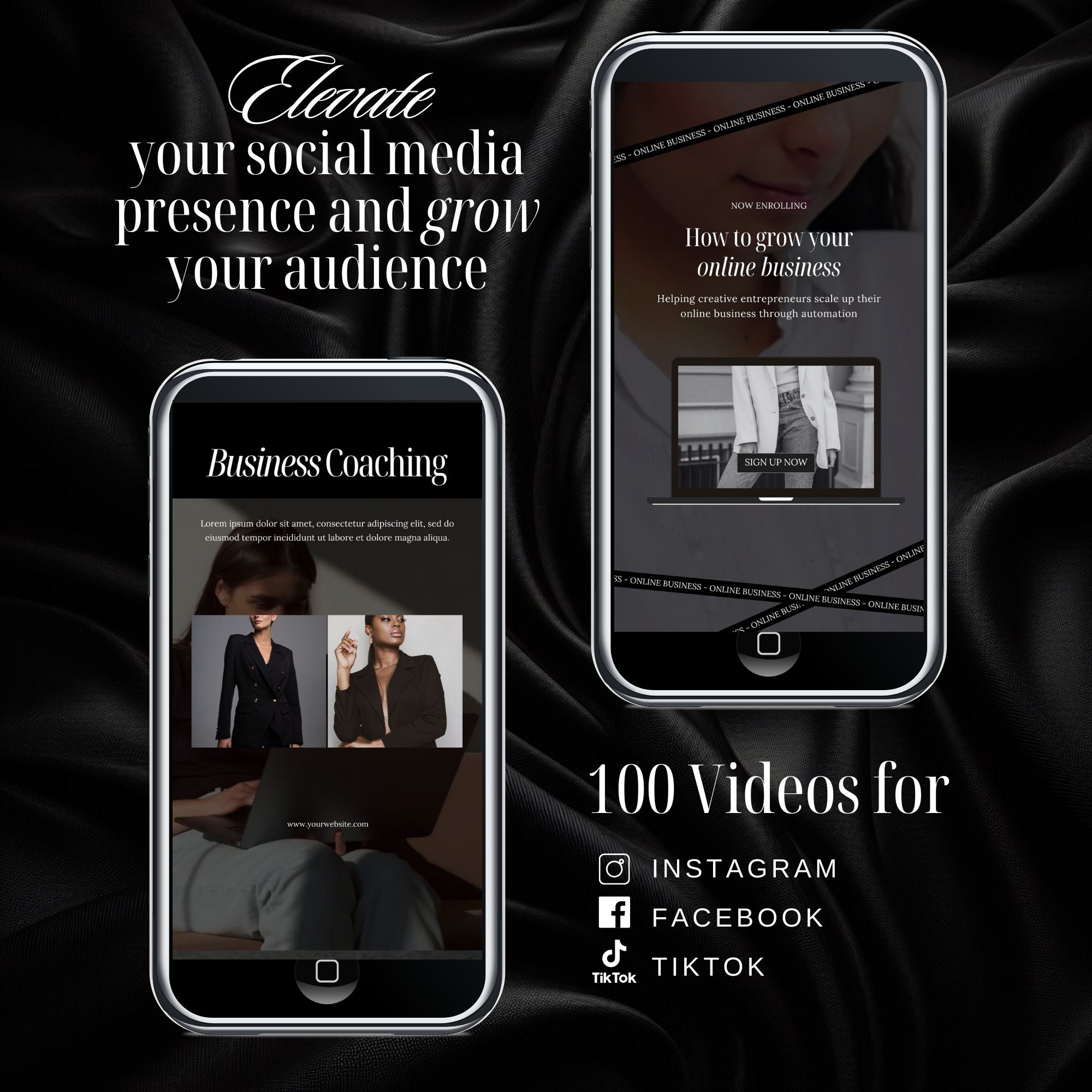 Boss Babe Faceless Instagram Reel Templates With Social Media Planner ...