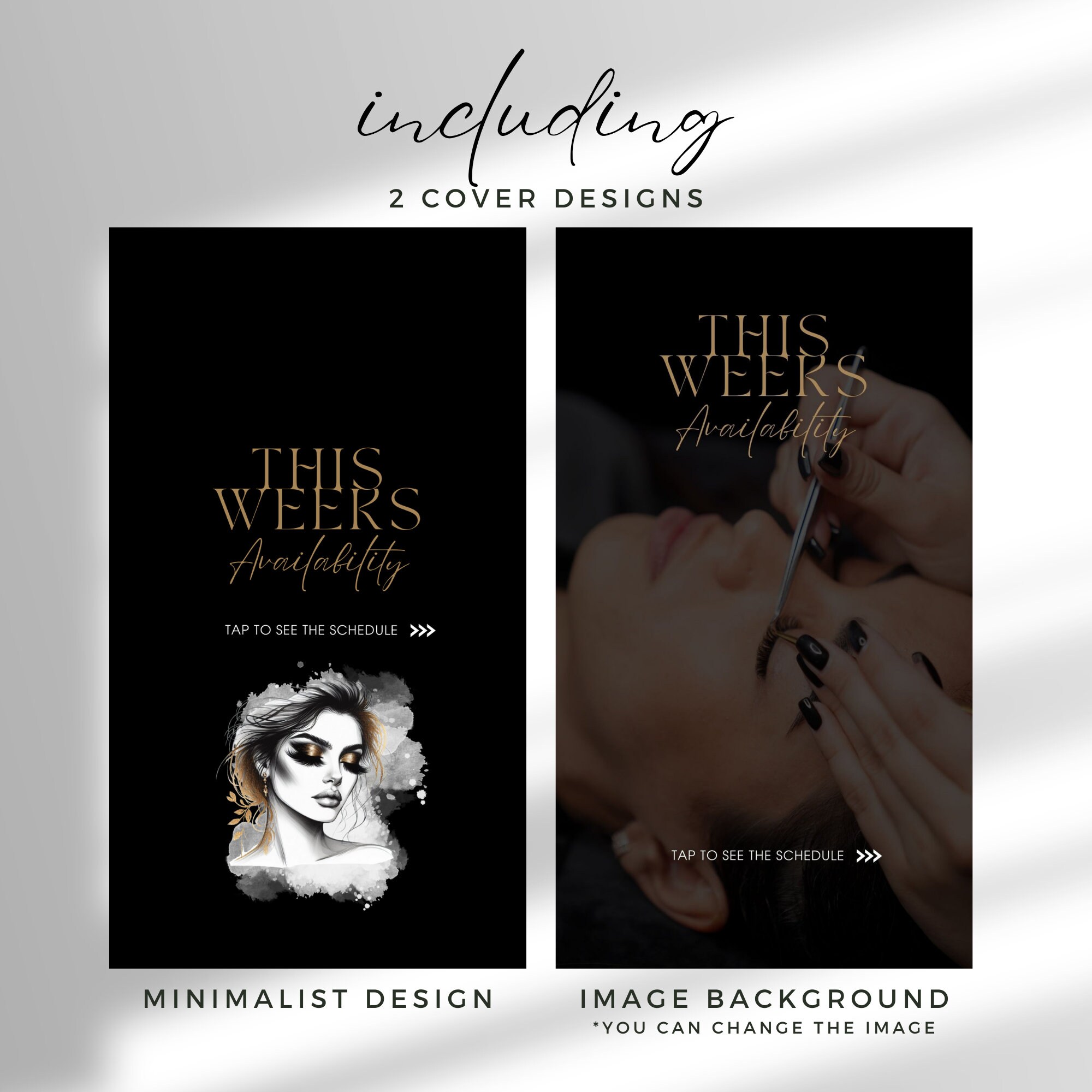 Lash Tech Weekly Appointment Calendar Page Instagram Lash Tech Book Now ...