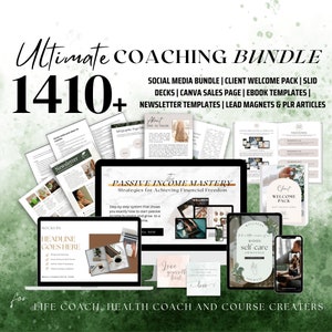 Ultimate Coaching Bundle for Life Coaches, Health Coaches | Course Template, Landing Page, Ebook ...